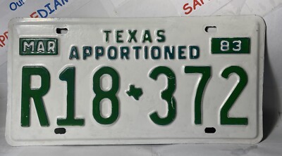 TEXAS APPORTIONED COLLECTIBLE LICENSE PLATE. RARE. SOLD AS IS. USED. | eBay