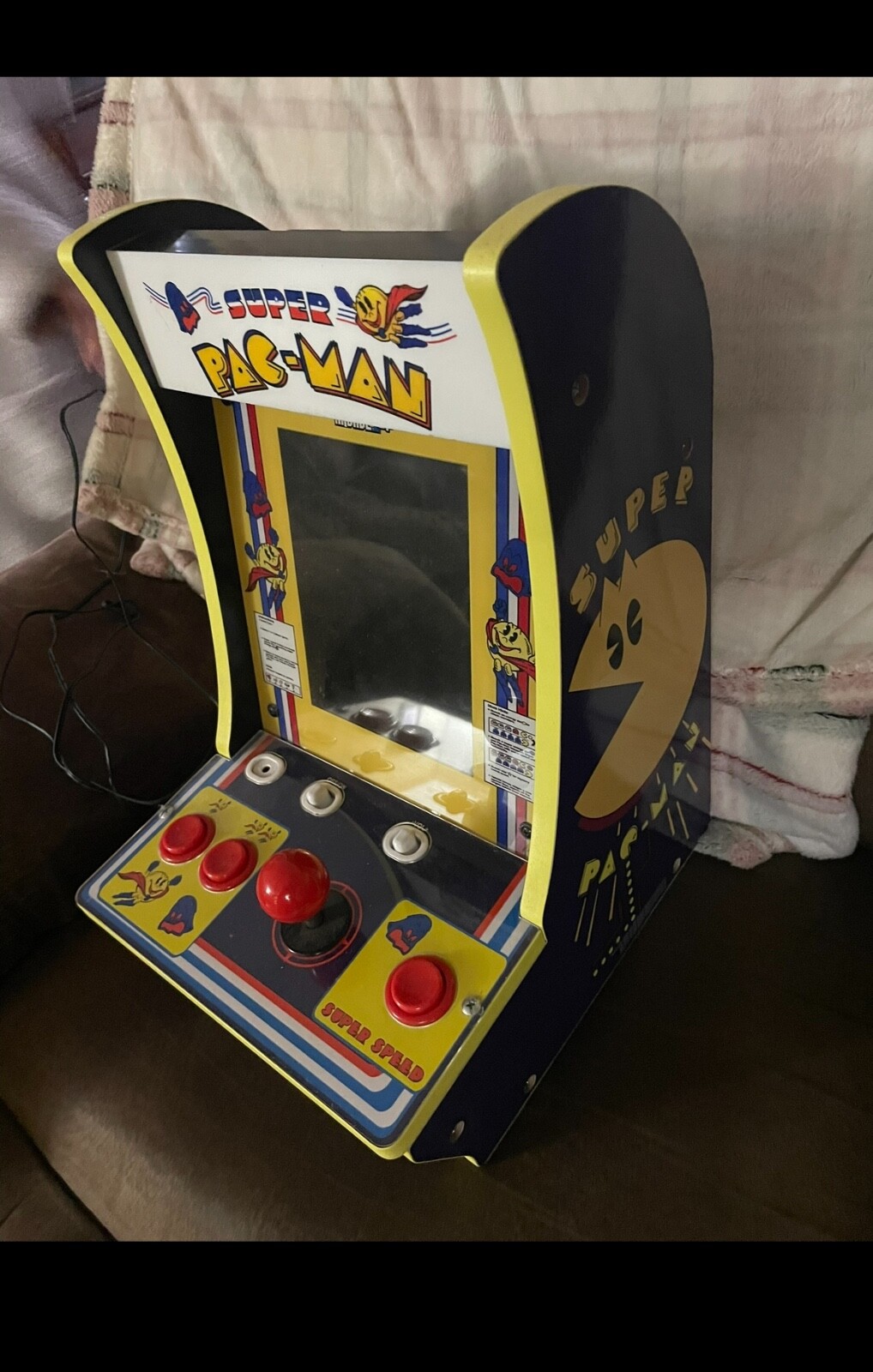 Arcade1UP Super Pac-Man 4-In-1 Games 1-Player Counter-Cade Tabletop ...