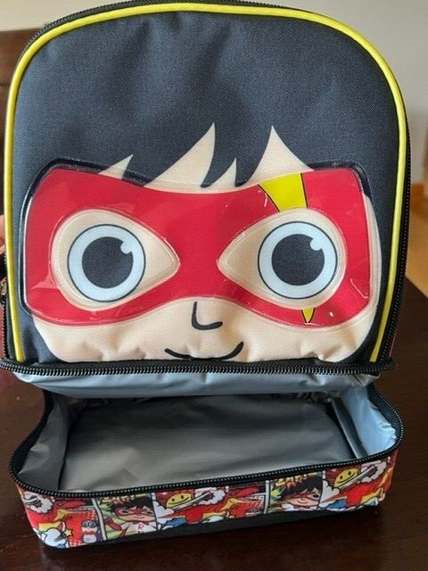 Ryan's World Insulated School Lunch Box Bag Red Titan With Extra ...