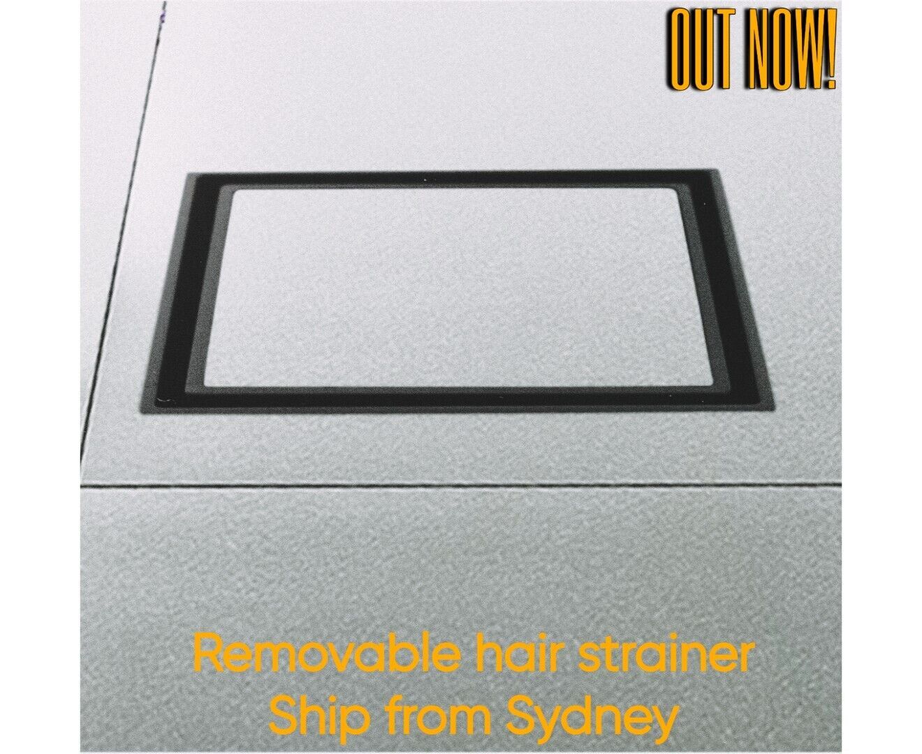 BLACK SMART TILE INSERT FLOOR WASTE SHOWER GRATE DRAIN LONG GRATE 115 ...