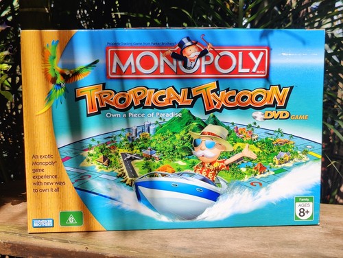 Monopoly Tropical Tycoon DVD Board Game 2007 Hasbro Like New *Missing ...