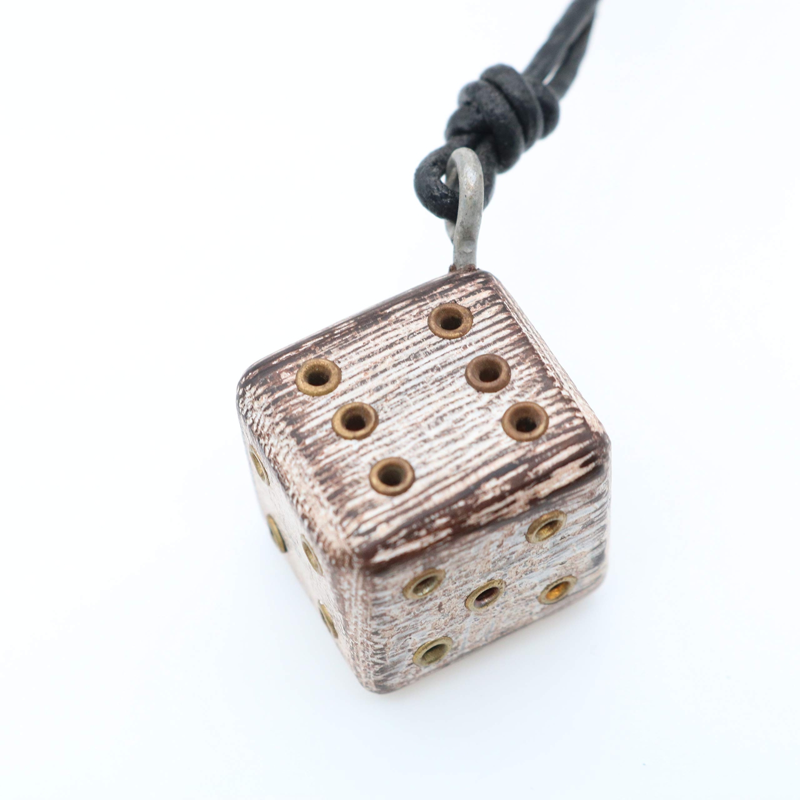 Lady Luck Fortuna Wooden Dice Pendant with Adjustable Leather Necklace ...