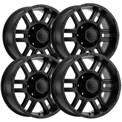 (Set of 4) Ion 179 18x9 6x135 +30mm Matte Black Wheels Rims 18" Inch ...