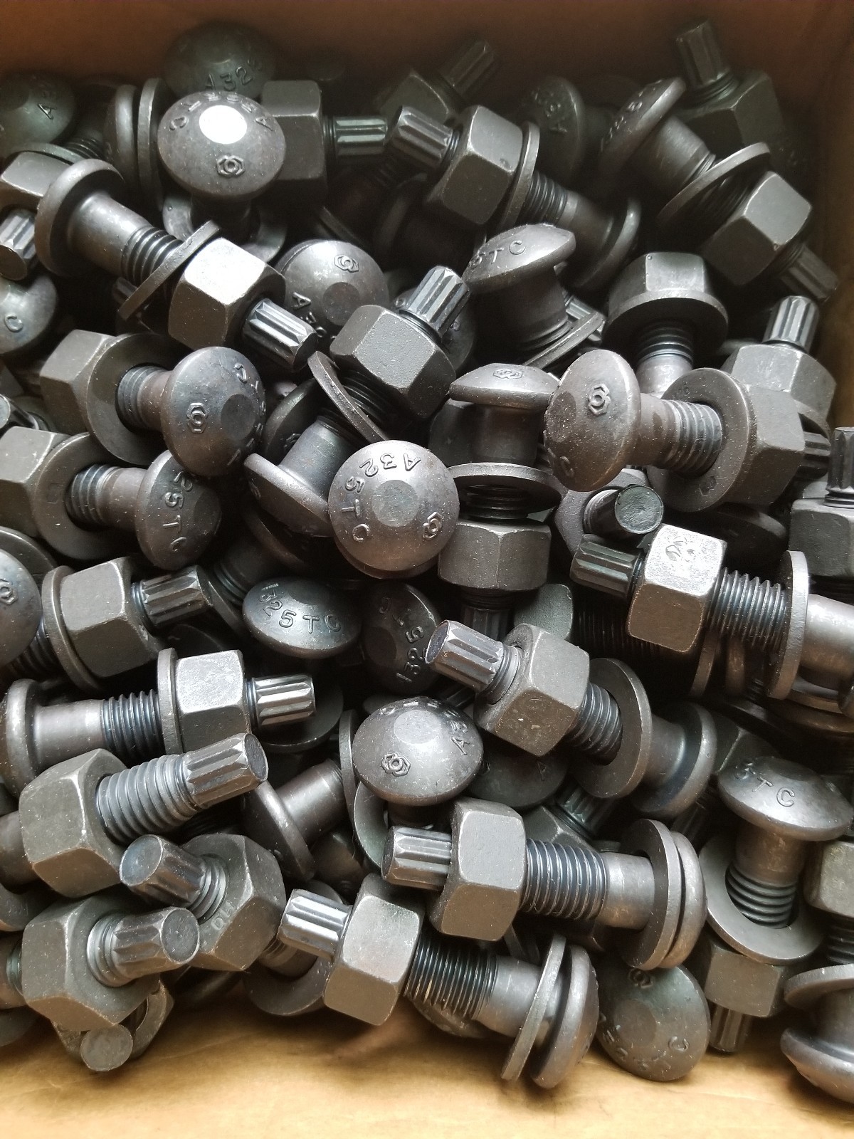 5/8"-11 x 2" F1852 A325 Tension Control Bolt w A563 DH Nut and F436 ...