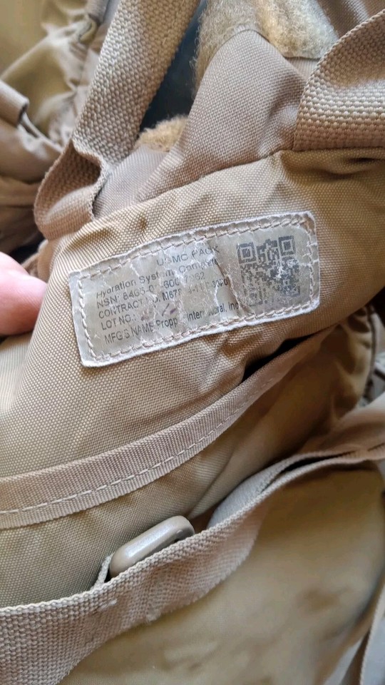 USMC FILBE PACK EAGLE COYOTE HYDRATION CARRIER CAMELBAK BLADDER MARINE ...