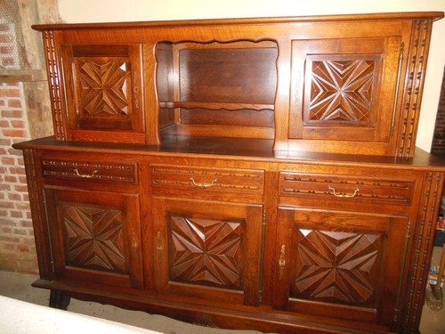 Buffet basque deux corps chêne | eBay