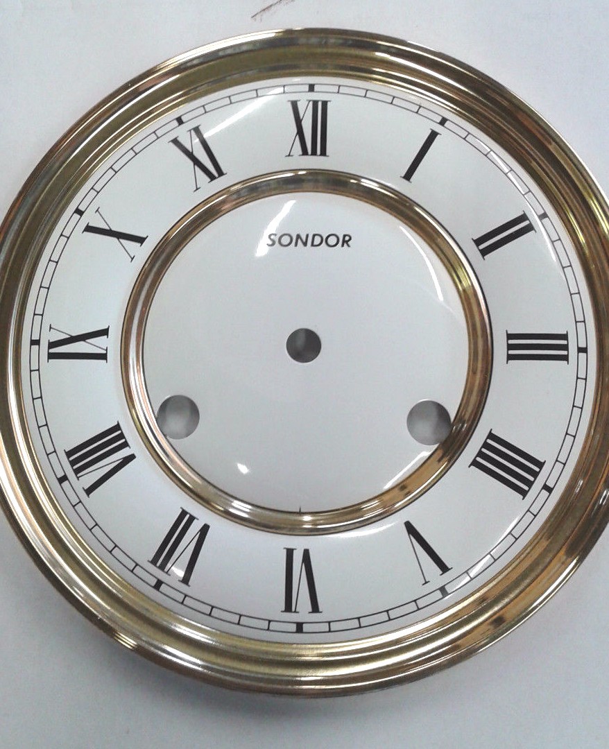 Hermle-Sondor clock dial 150 mm for 141-140 movement solid brass | eBay