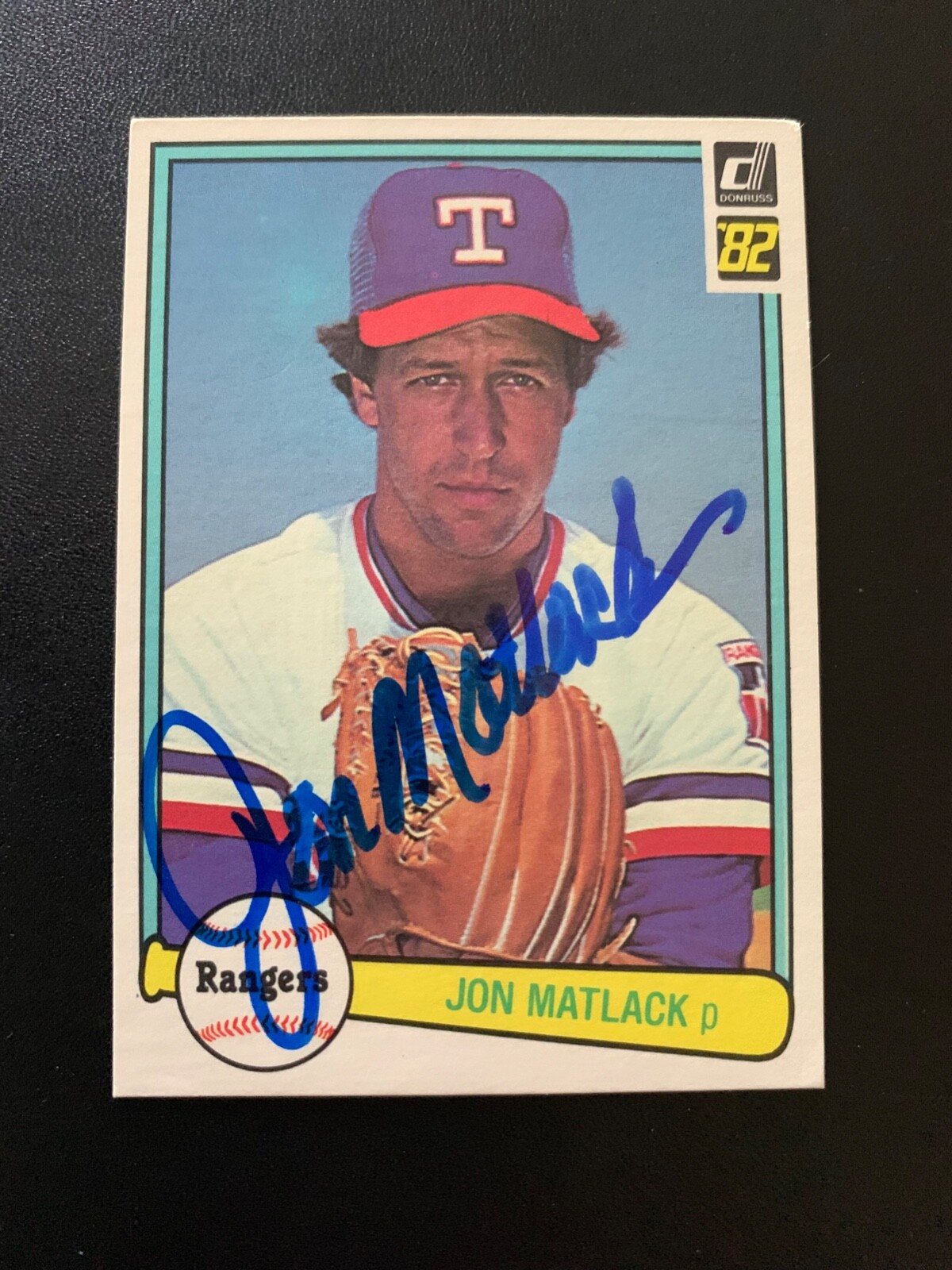 Jon Matlack Signed 1982 Donruss #215 Card Texas Rangers Autograph COA ...