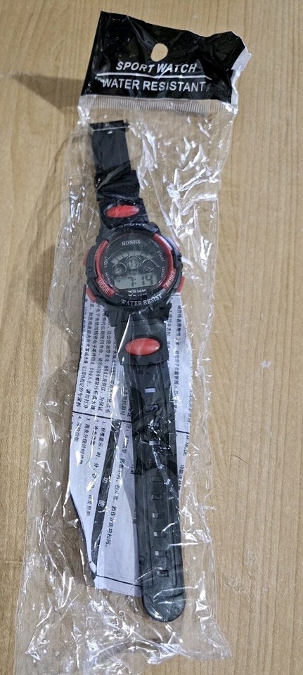 HONHX Men S Sport Watch Digital LED Water Resistant 30M 9"Silicone ...