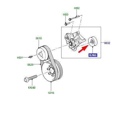 OEM Land Rover Discovery L319 Idler Pulley LR039516 Genuine for sale ...