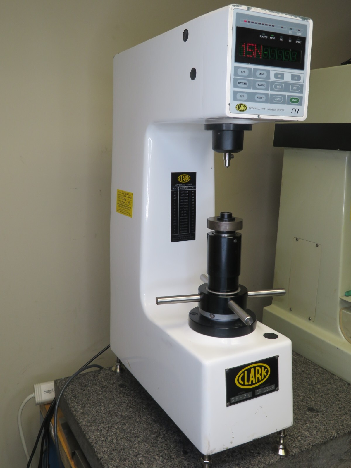Clark Instrument CR-2E Superficial Digital Rockwell Type Hardness - Cal ...