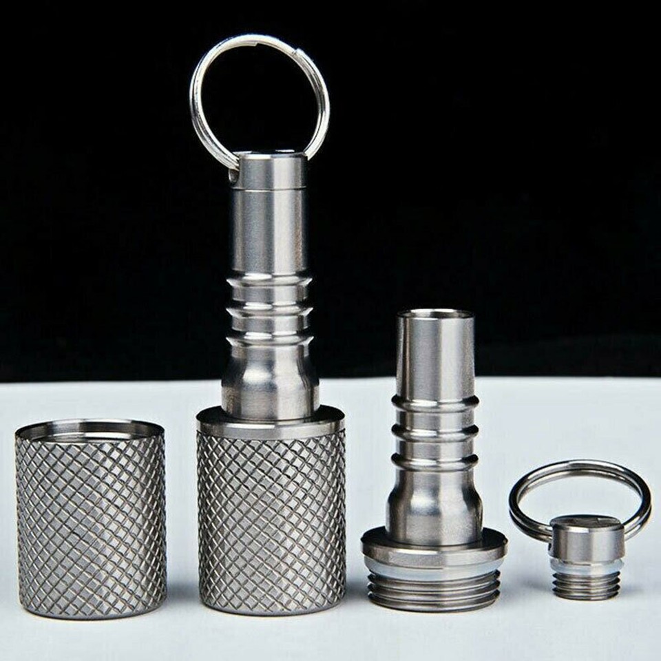 EDC Pill Case Capsule Medicine Outdoor Tool Organizer Pendant Necklace ...