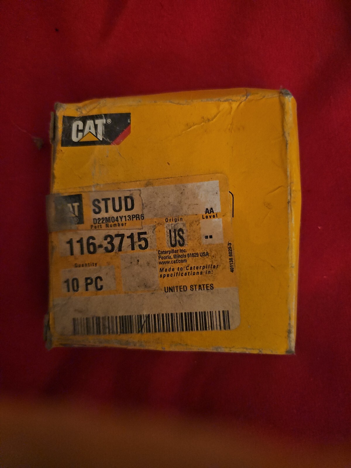 SET OF 10 CAT OEM 116-3715 Stud for sale online | eBay