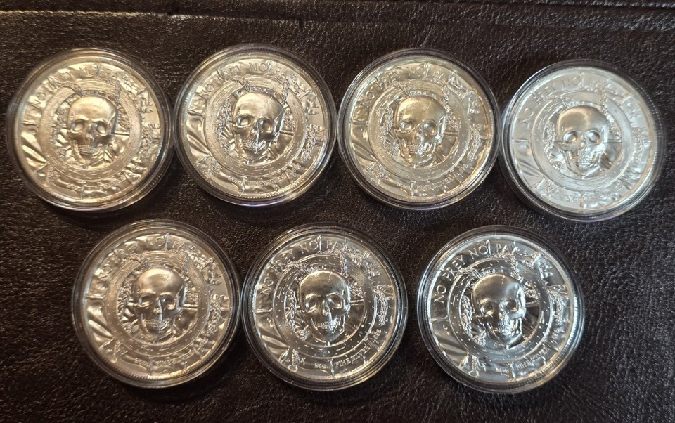 PRIVATEER Series .999 Silver - Complete Set of 7 x 2 oz Ultra High ...