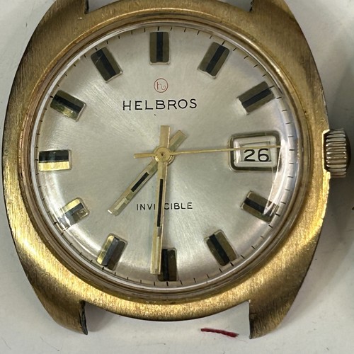 Vintage HELBROS Invincible Men's Watch Working No Band MidCentury ...