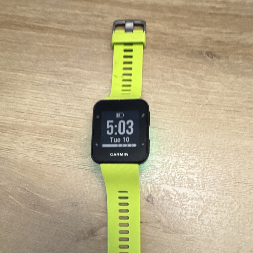 Garmin GPS Running Watch Yellow Heart Rate Sensor Clock | eBay