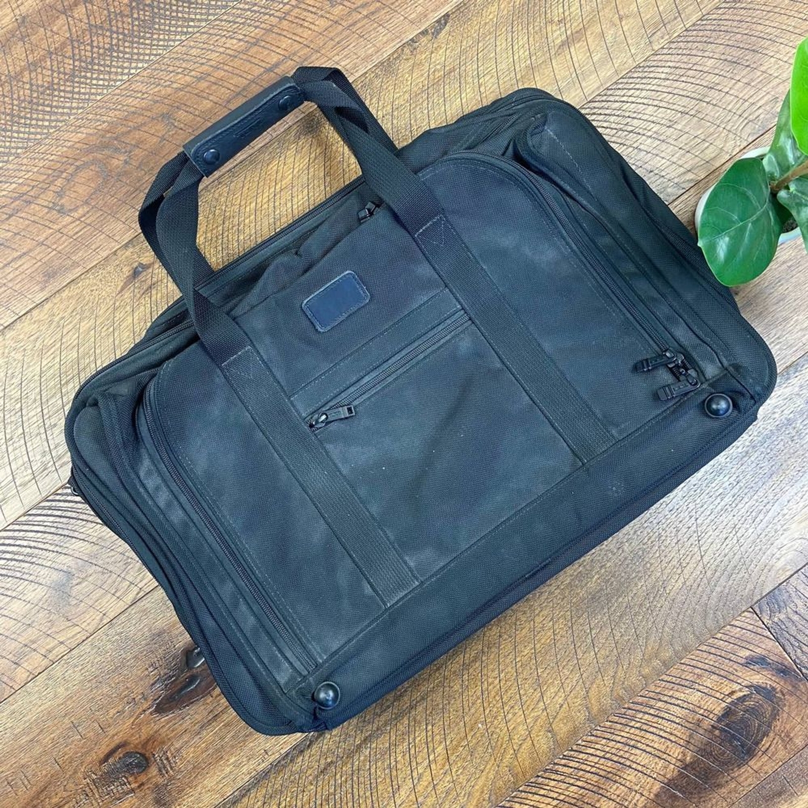 TUMI ALPHA Ballistic Nylon Expandable carry on weekender travel bag ...