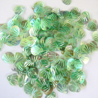 Sequins Clams / Shells Aqua Green Iris ~14mm ~200/~1000 (25% Off ...