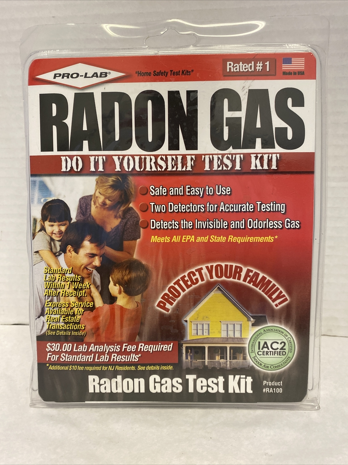 Pro-Lab Radon Gas Test Kit RA100 Real Estate Transactions IAC2 | eBay
