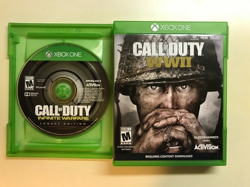 2 COD Games - Xbox One X Call of Duty Lot WWII & Infinite Warfare ...