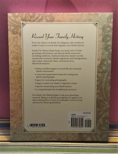 Family Tree Memory Keeper : Your Workbook for Family History, Stories ...