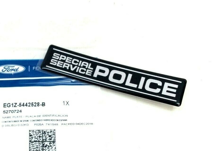 Ford Fusion Taurus Trunk Lid Special Service Police Nameplate Decal ...