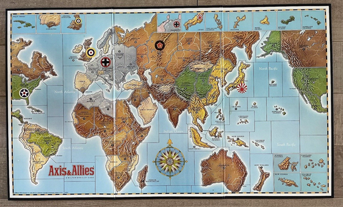 Vtg 1984 Axis & Allies Game Board Replacement Spring 1942 Second ...