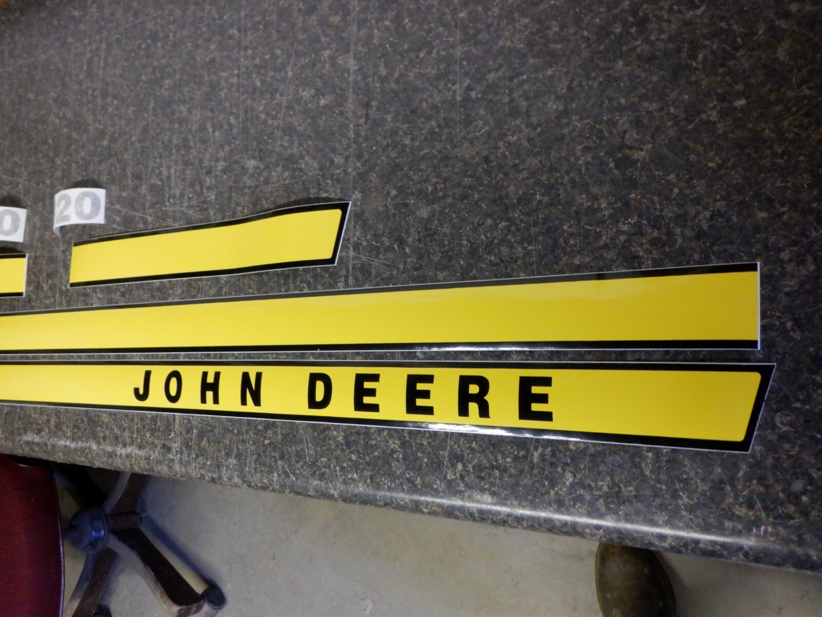 JOHN DEERE 820 3 CYLINDER DECAL SET. LATE MODELS HOOD DASH AND NUMBERS ...