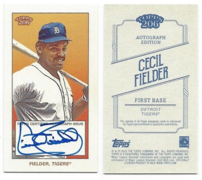 2023 Topps T206 Low Series Cecil Fielder Autograph Tigers On Card ...