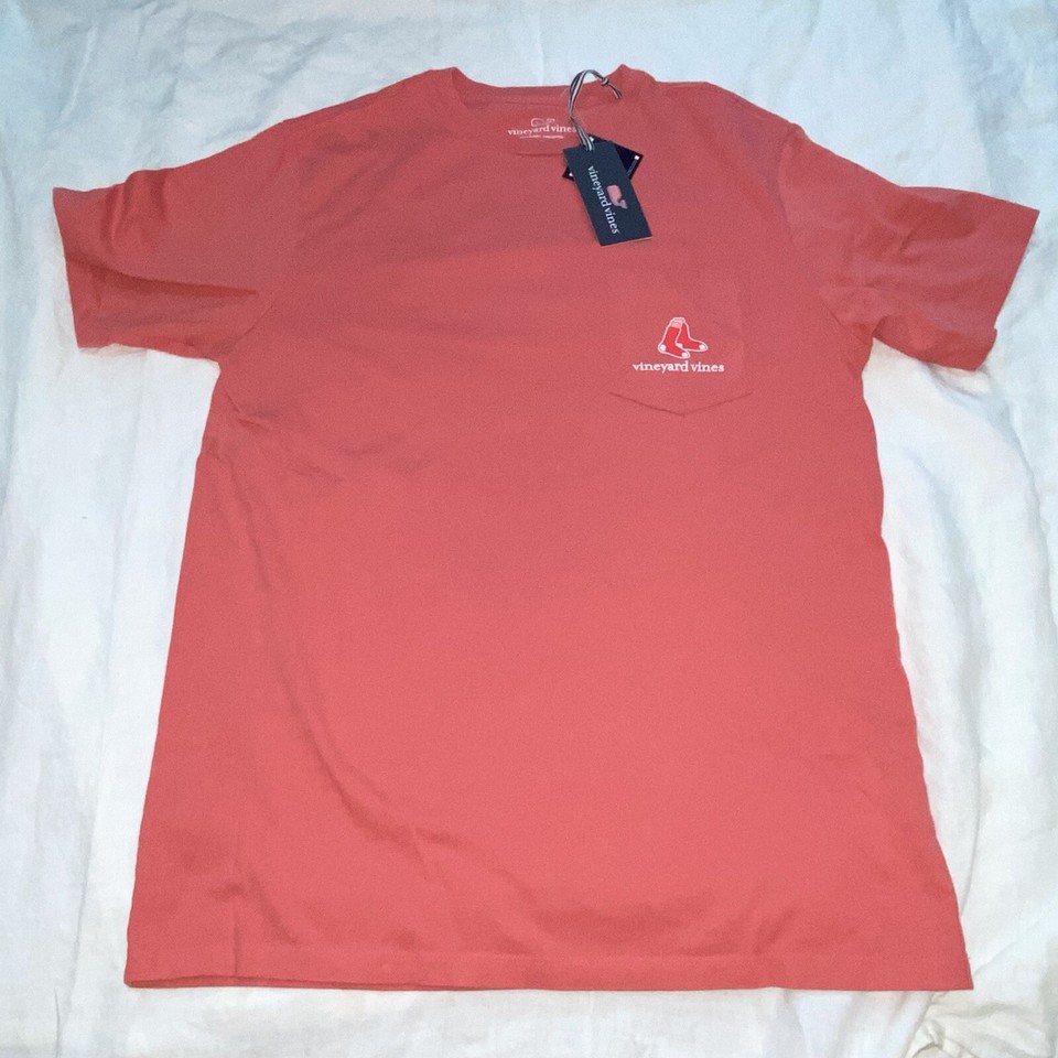 Vineyard Vines Boston Red Sox MLB Whale Pocket SS Jetty Red Shirt Men's ...
