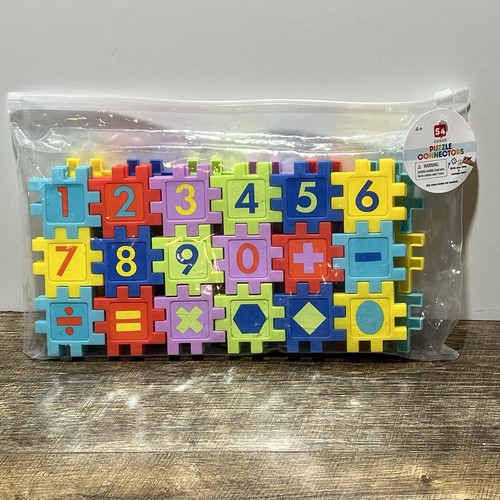 NWT ANKYO 54 Ct Puzzle Connectors-Numbers & Symbols 4+ PreK STEM Math ...