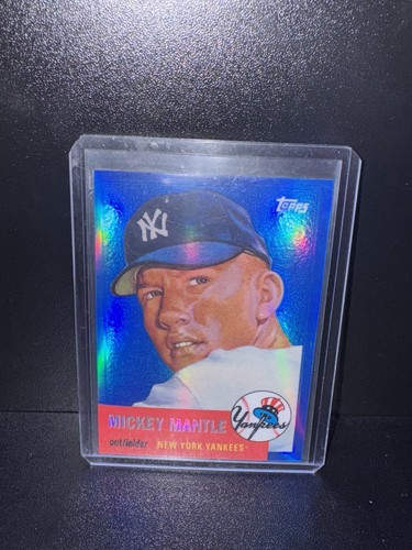 2008 Topps Factory Set Mickey Mantle Chrome 1953 Reprint Blue Refractor ...