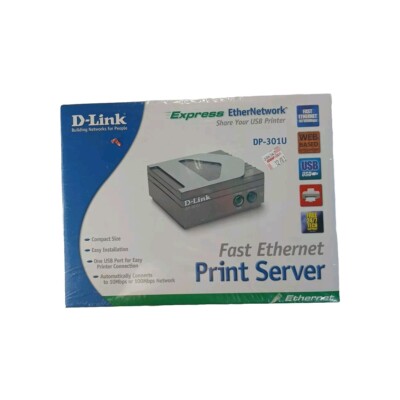 D-Link DP-301U 10/100TX 1-USB Port Print Server | eBay