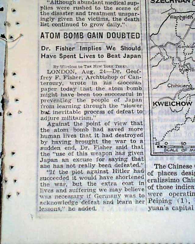 J. Robert Oppenheimer & Atomic Bombings of Hiroshima and Nagasaki 1945 ...