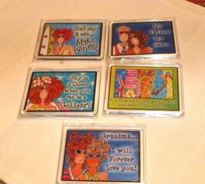 5 Suzy Toronto 3" x 3 3/4" Fun, Sturdy Magnets, New In Cellophane ...