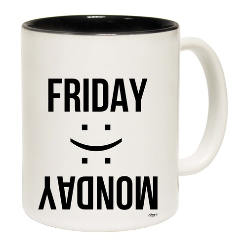 Friday Monday GIFT BOXED Funny Mugs Novelty Coffee Mug Cup | eBay Australia