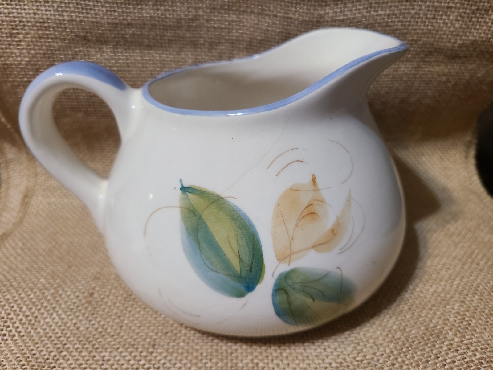 Vintage Blue and Green Floral Hand Painted Pitcher from Portugal | eBay