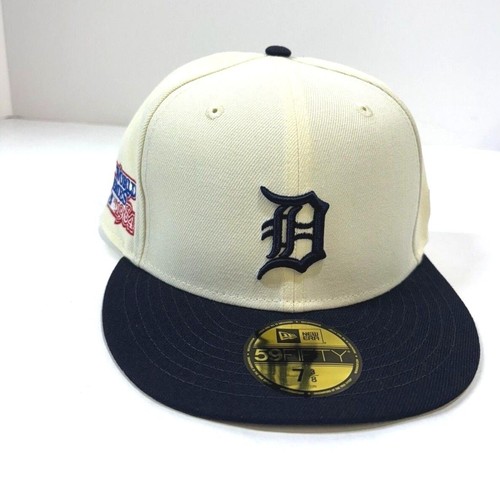 Detroit Tigers MLB NE Retro 1984 World Series Patch Fitted Hat~Cream | eBay