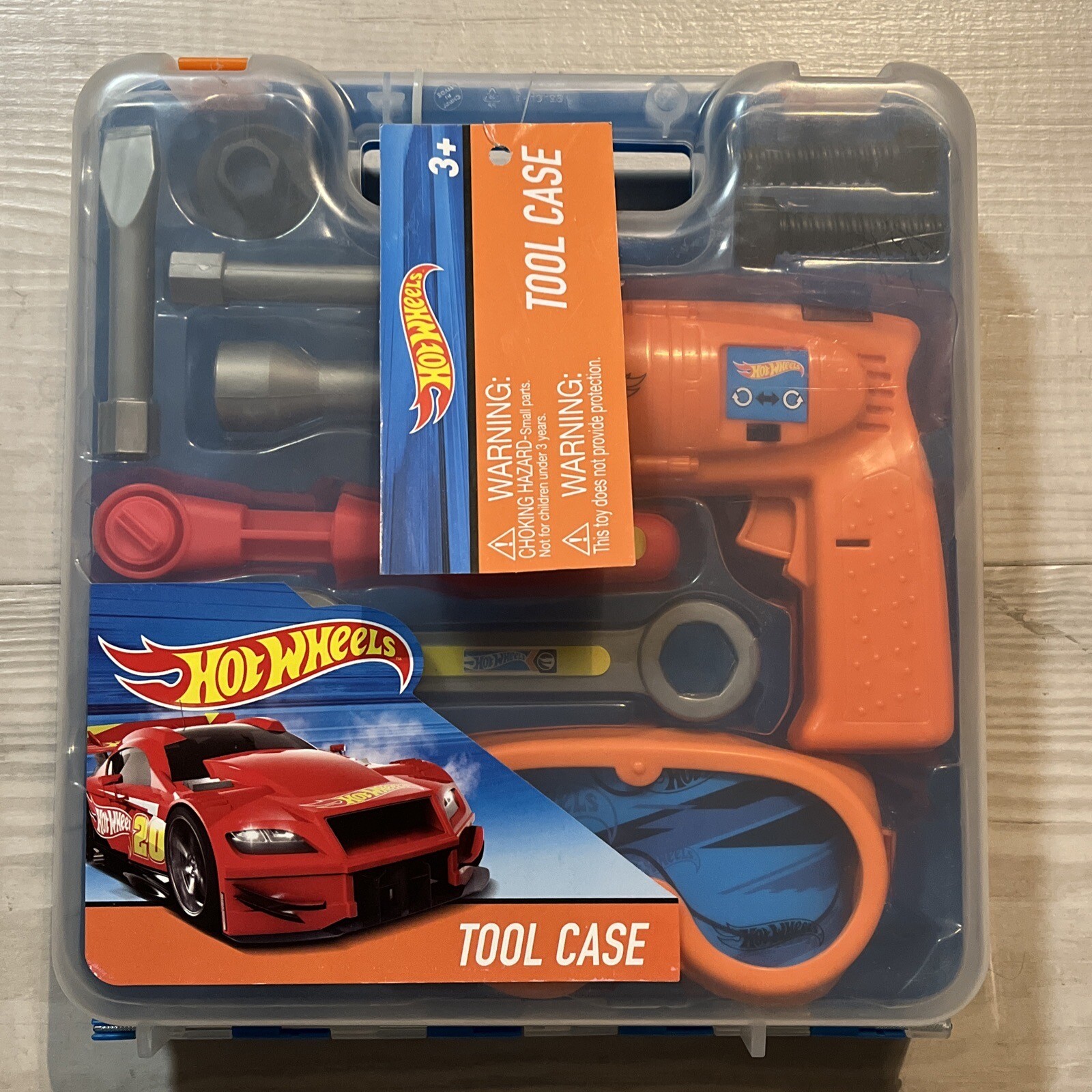 HOT WHEELS TOOL CASE -DRILL & DRILL BITS, WRENCHS, SCREWS, NUTS AND ...