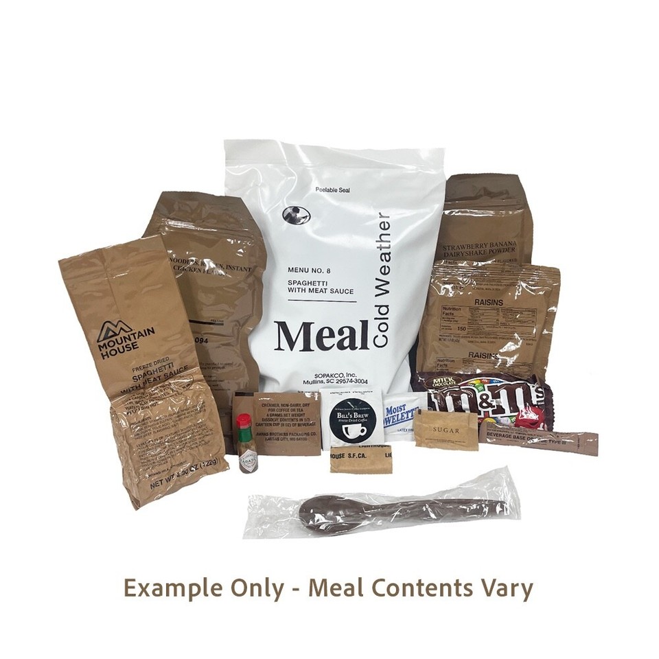 Cold Weather Military MRE - Random 6 Pack - JAN 2025 or later INSP Date ...