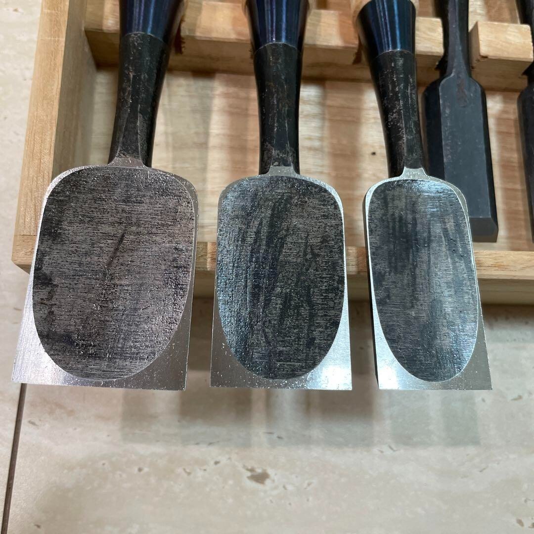 Yamahiro Vintage Oire Nomi Japanese Bench Chisels Set of 10 Mentori ...