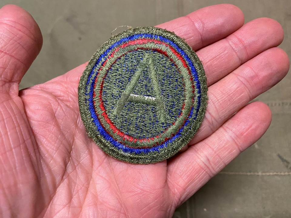 ORIGINAL WWII US PATTON'S 3RD ARMY SLEEVE INSIGNIA PATCH-RARE GREEN ...