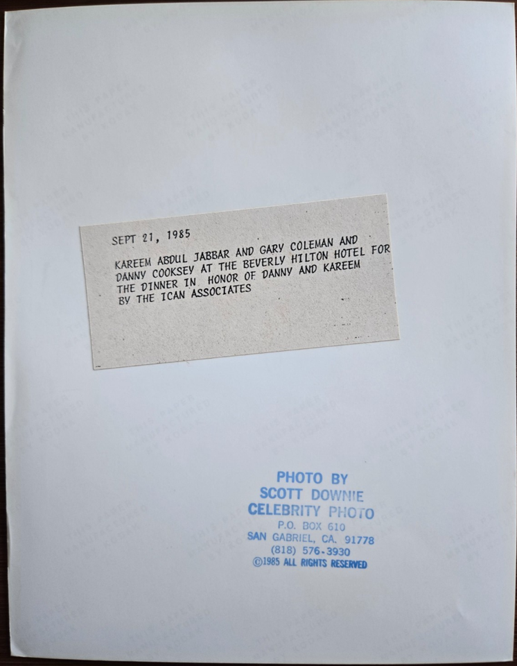 Diff'rent Strokes Gary Coleman, Kareem Abdul-Jabbar, Danny Cooksey 7x9 ...