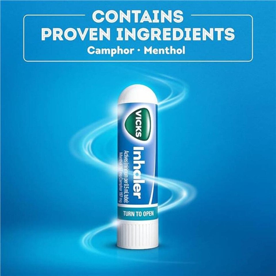 Vicks Inhaler Nasal Decongestant 2 Pack - Fast Relief for Blocked Nose ...
