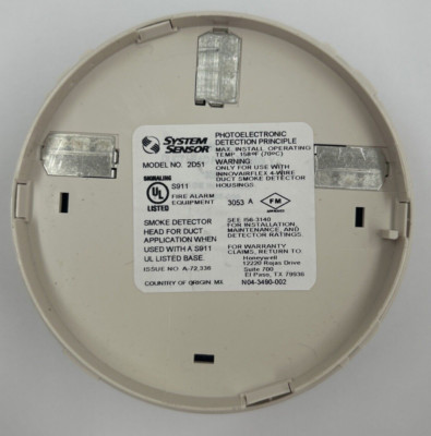System Sensor 2D51 Photoelectric Smoke Detector | eBay