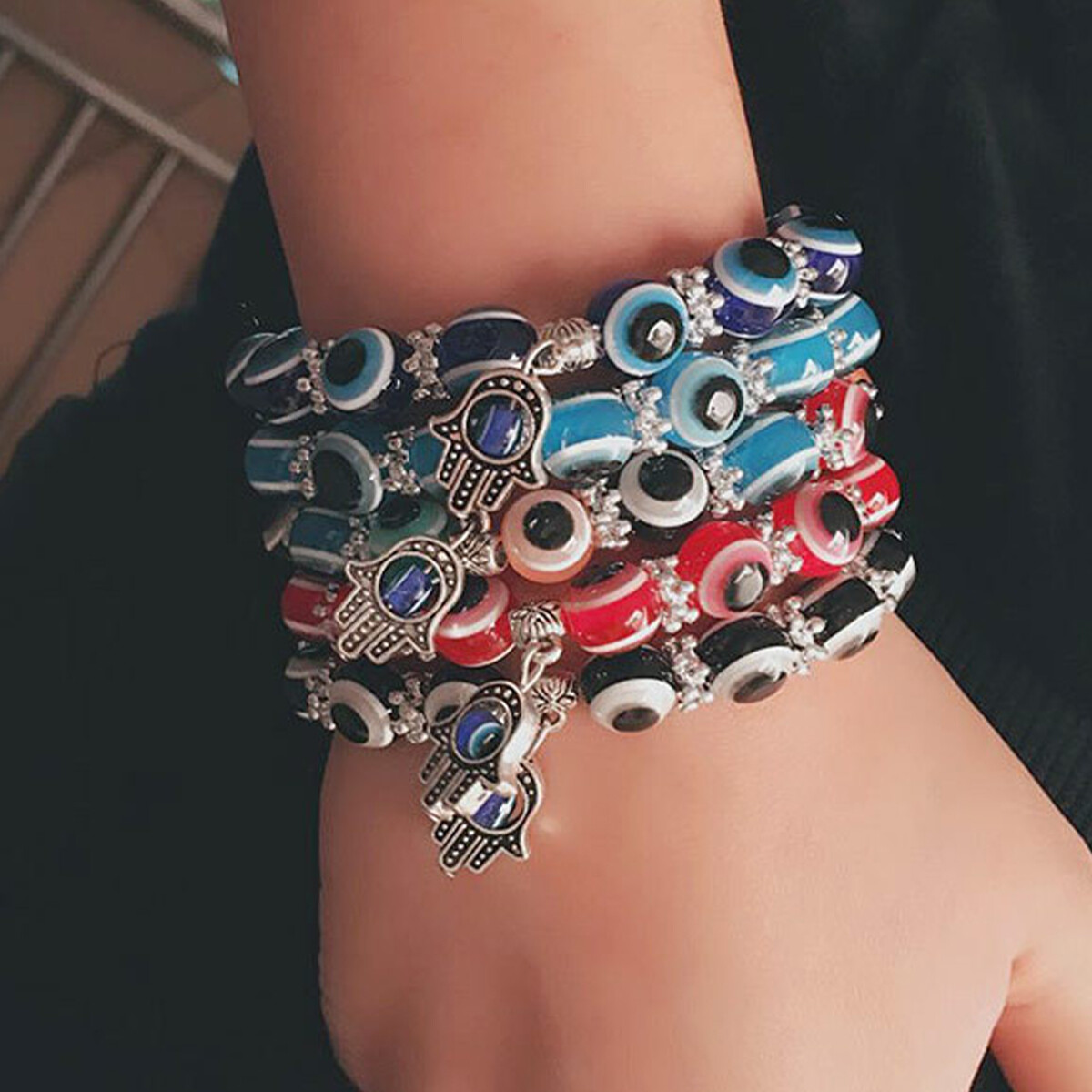 450pcs 15 Color Evil Eye Beads Set Wholesale Resin DIY Handmade Evil ...