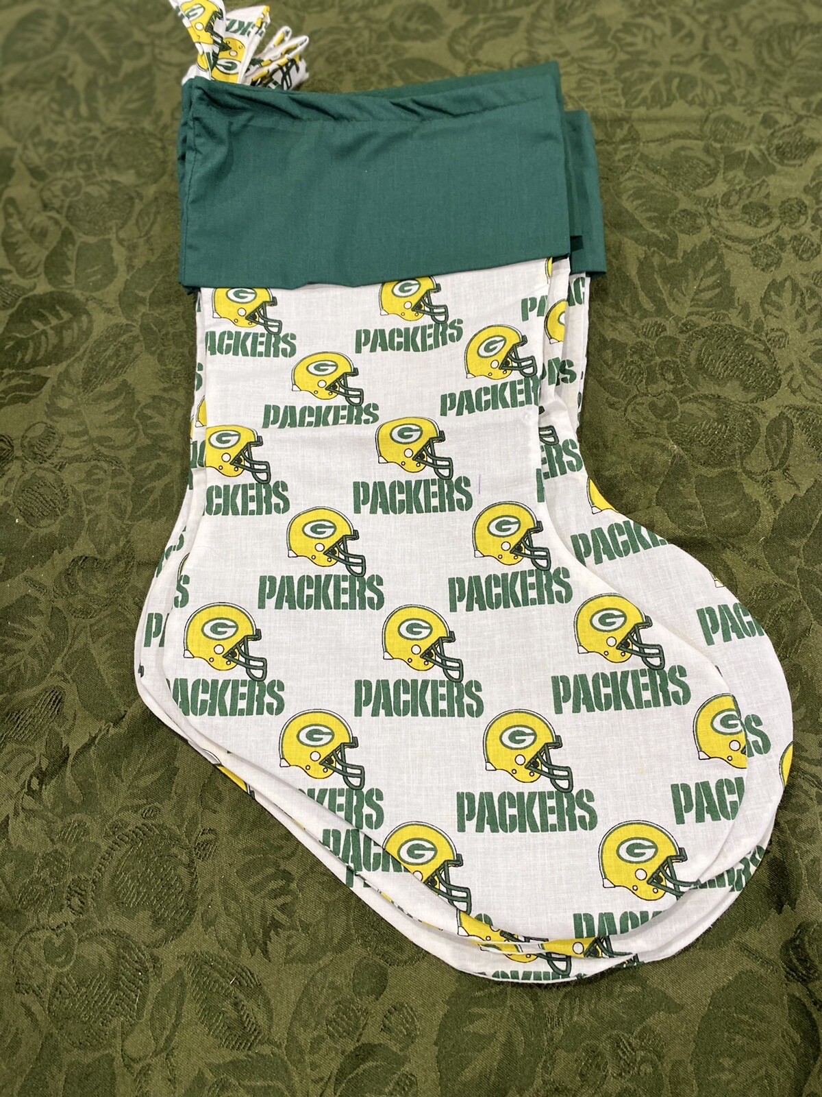 Green Bay Packers White Christmas Stocking Handmade Gift For NFL Fans ...