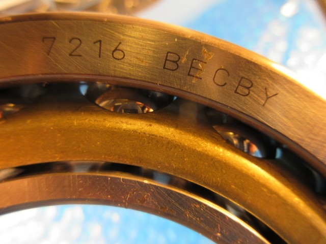 SKF 7216 BECBY Angular Contact Ball Bearing 80mm Bore 140mm OD 26mm ...