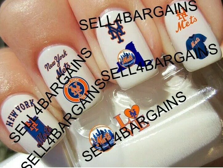 2025 NEW YORK NY METS》10 Different Designs》Nail Art Decals | eBay