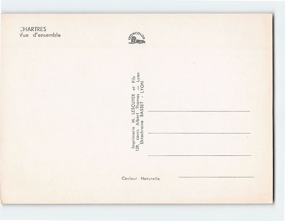 Postcard Vue d ensemble Chartres France | eBay